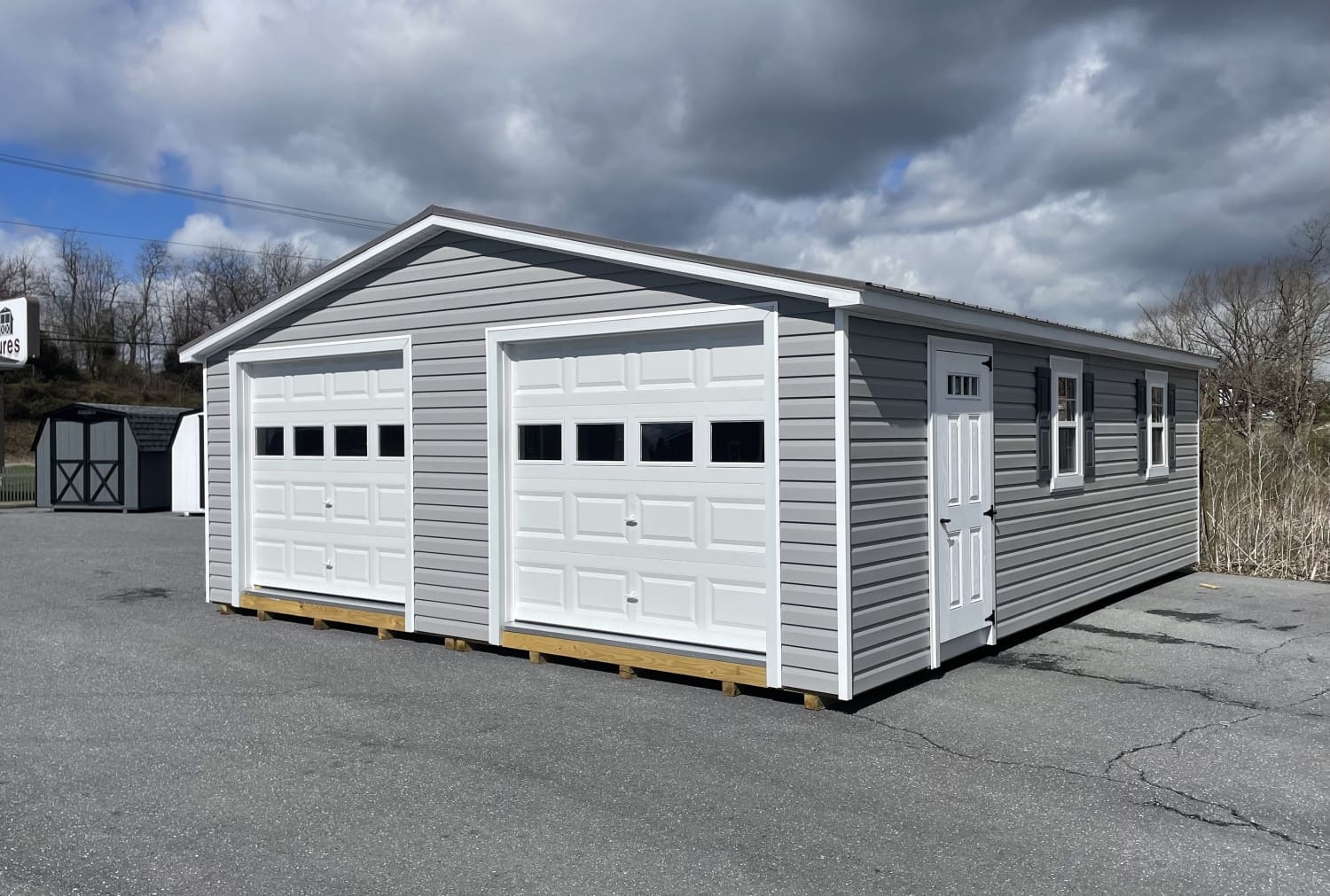 24x28 Double Wide Garage H2855 (SOLD) - Valley Structures