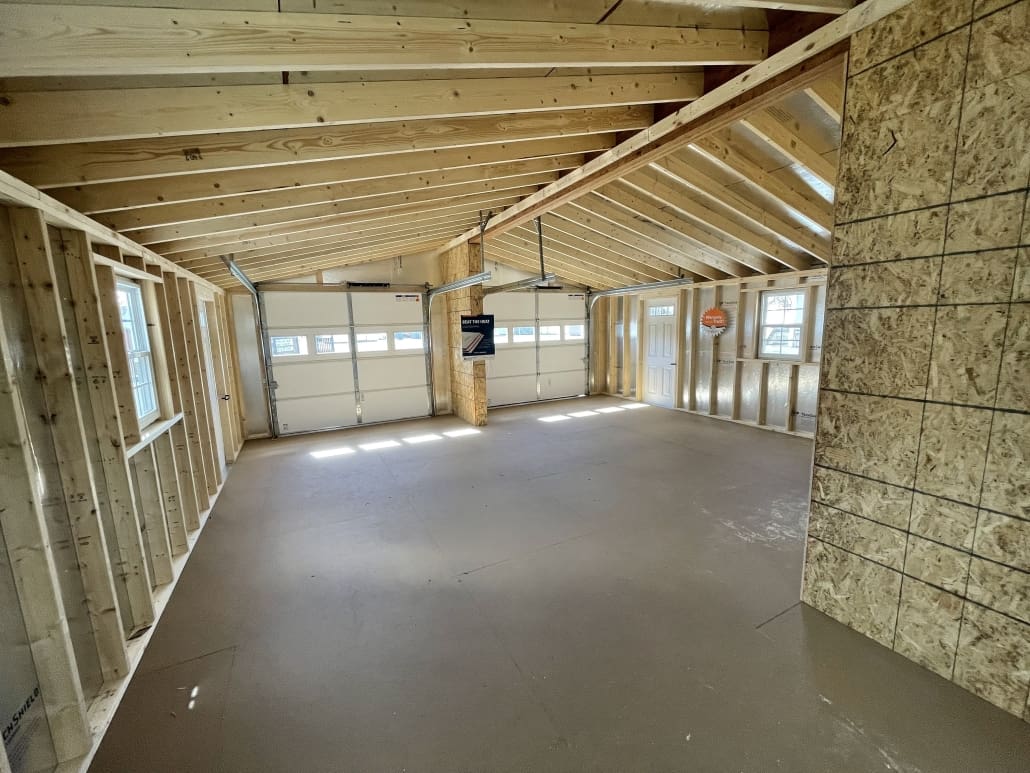 24x28 Double Wide Garage H2855 - Valley Structures