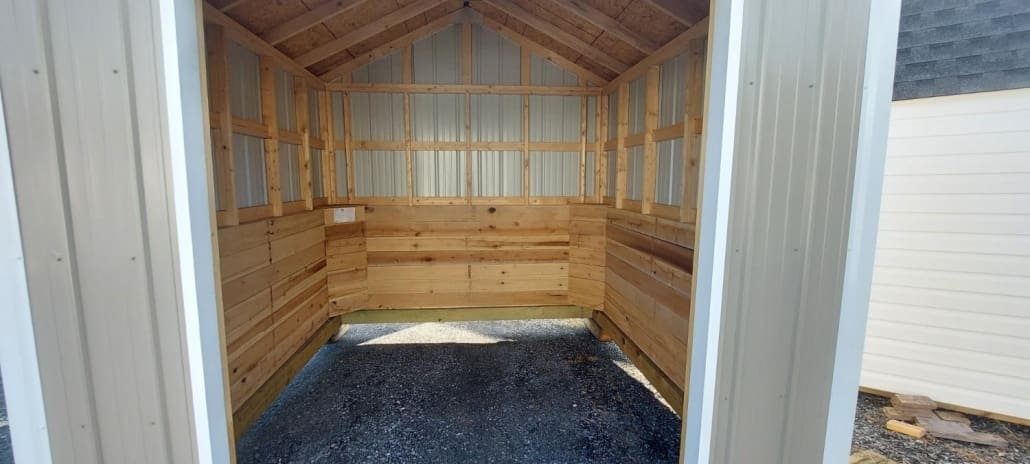 10x10 Metal Run In Shed with Kickboards Valley Structures