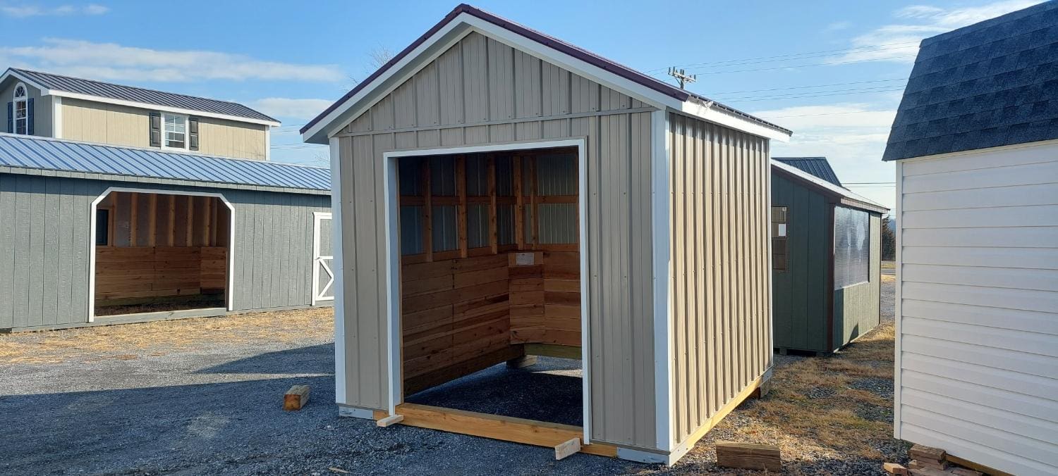 10x10 Metal Run In Shed with Kickboards Valley Structures