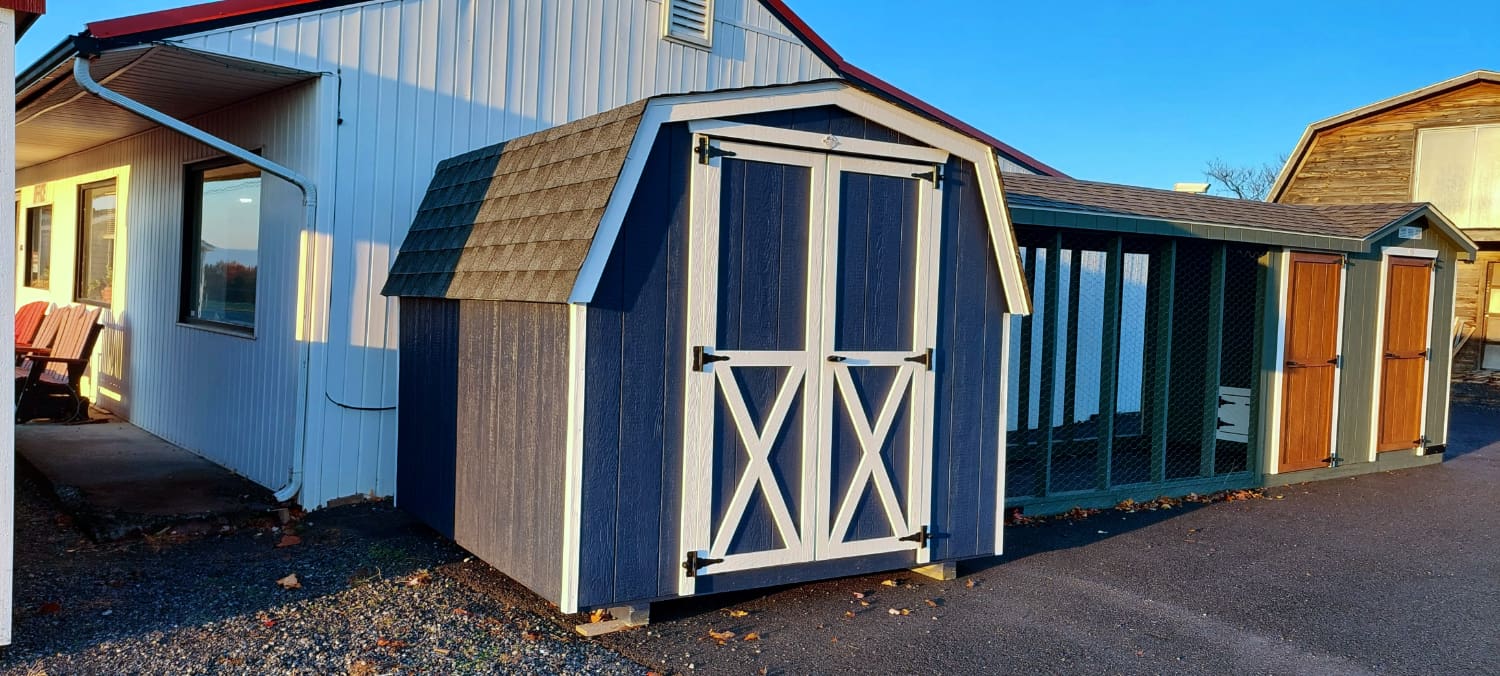 8x8 Barn with 4ft sidewalls at the Winchester Lot Valley Structures